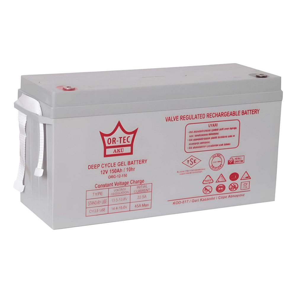 Ortec 12 Volt 150 Amper Jel Solar Sistem Aküsü - 7,750.00 TL